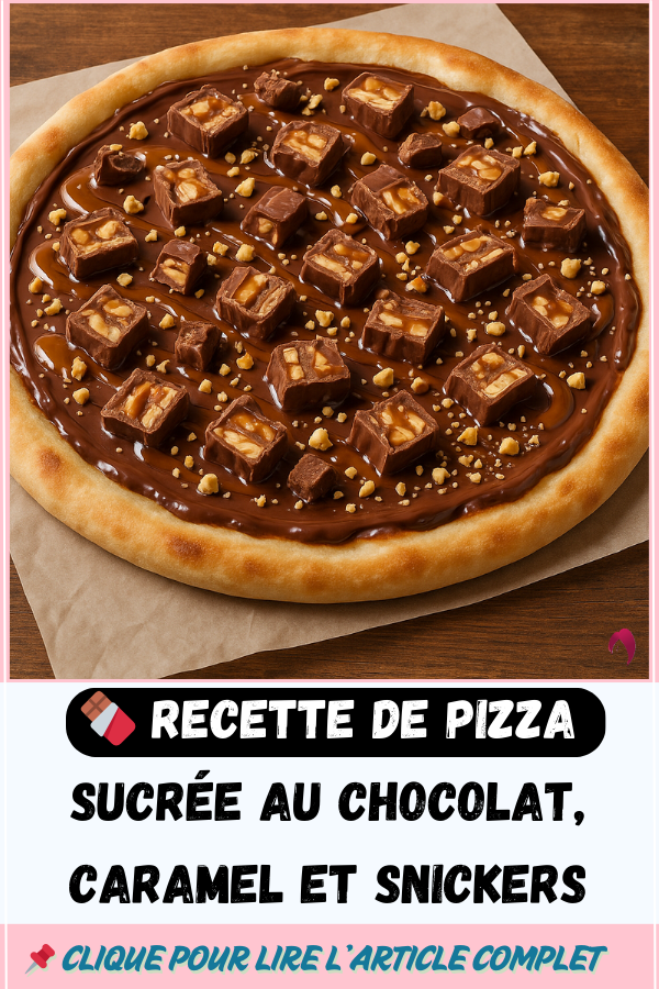 🍫 Recette de Pizza Sucrée au Chocolat, Caramel et Snickers
