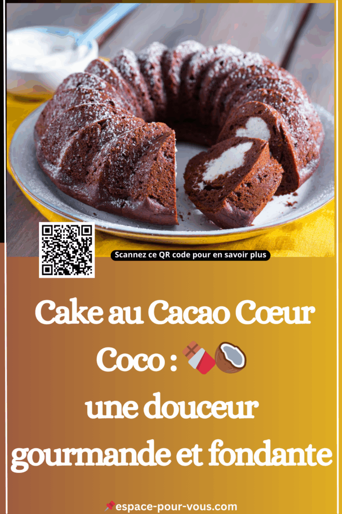🍫🥥 Cake au Cacao Cœur Coco : une douceur gourmande et fondante